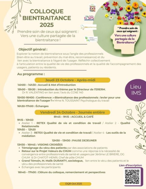 Colloque Bientraitance – 23 et 24 Octobre 2025 | Espace de Réflexion ...